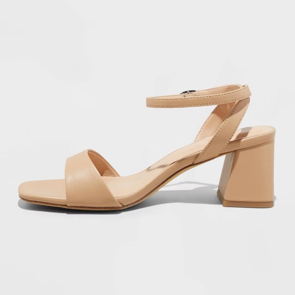 Shoes | Chic Tan Block Heel Sandals A New Day | Poshmark